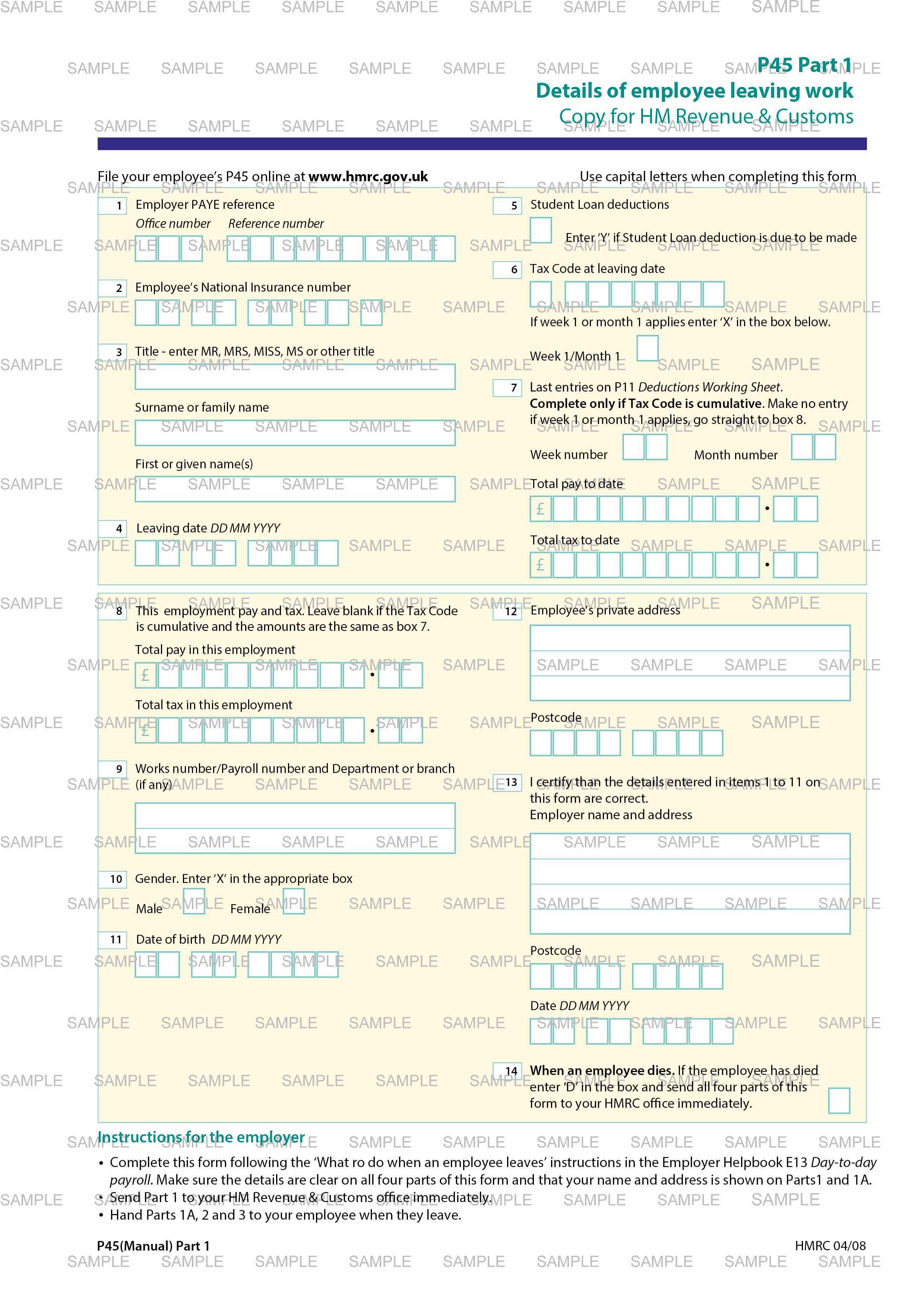 Example Replacement Documents & Sample Letters