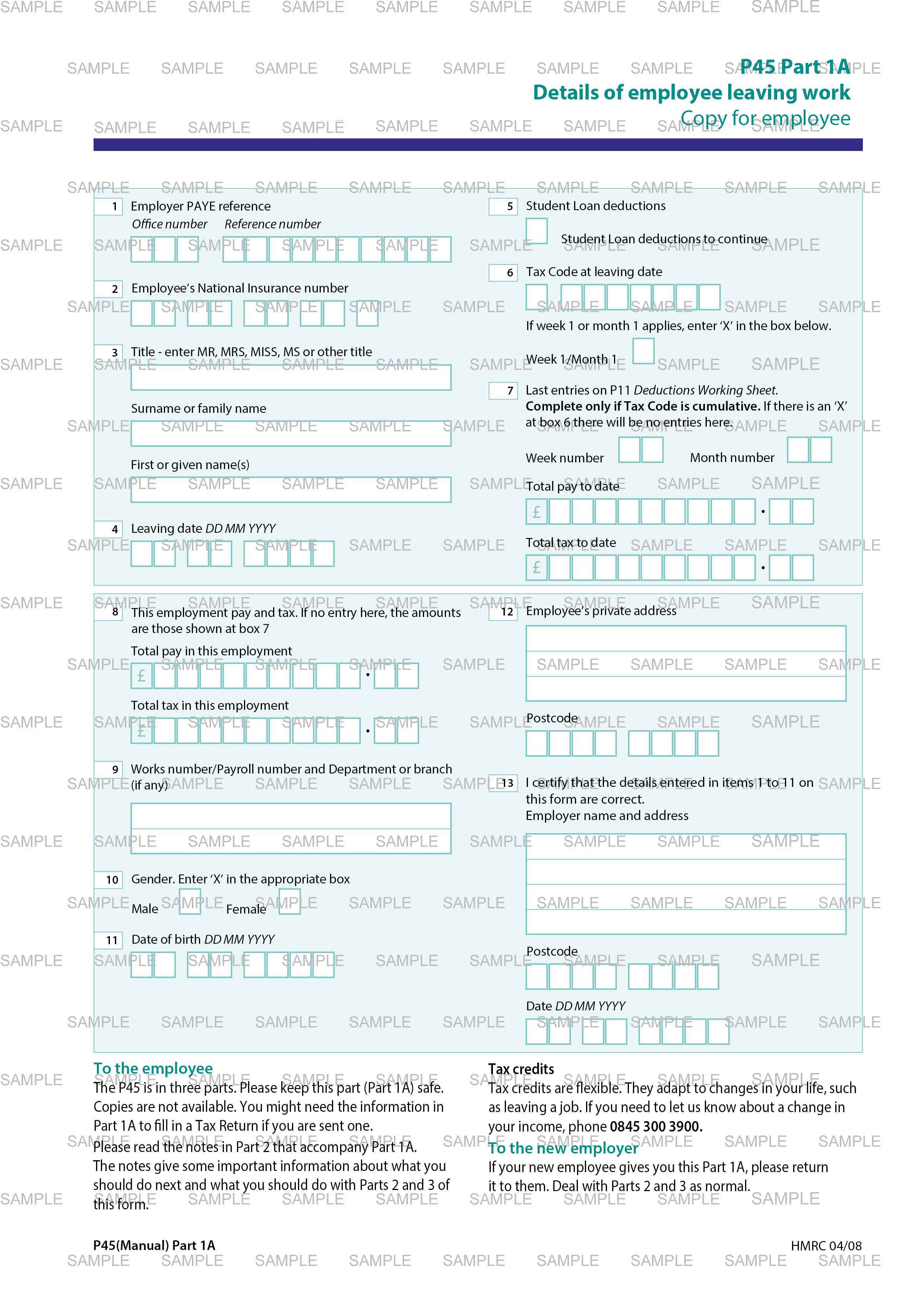Example Replacement Documents & Sample Letters