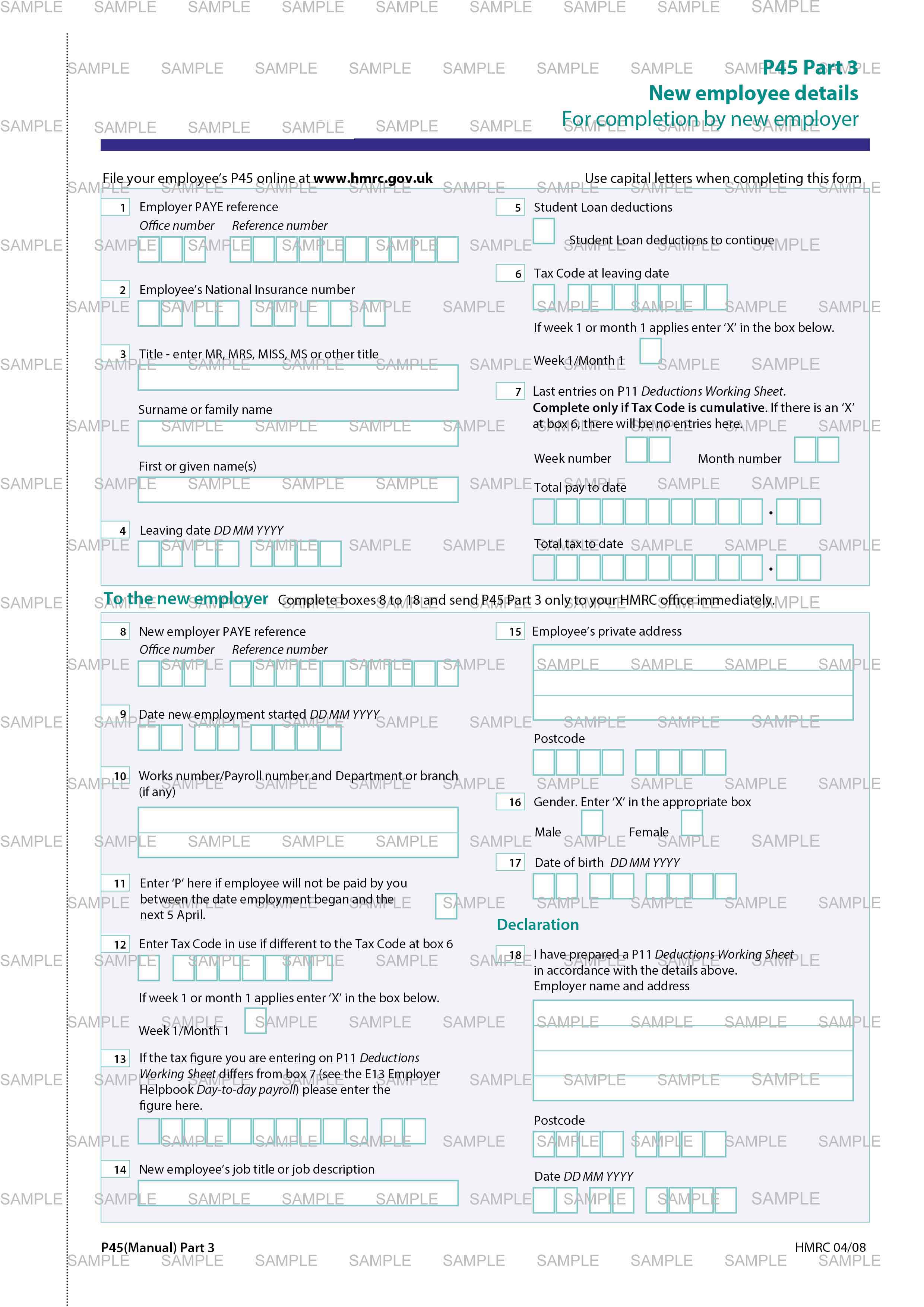 Example Replacement Documents & Sample Letters