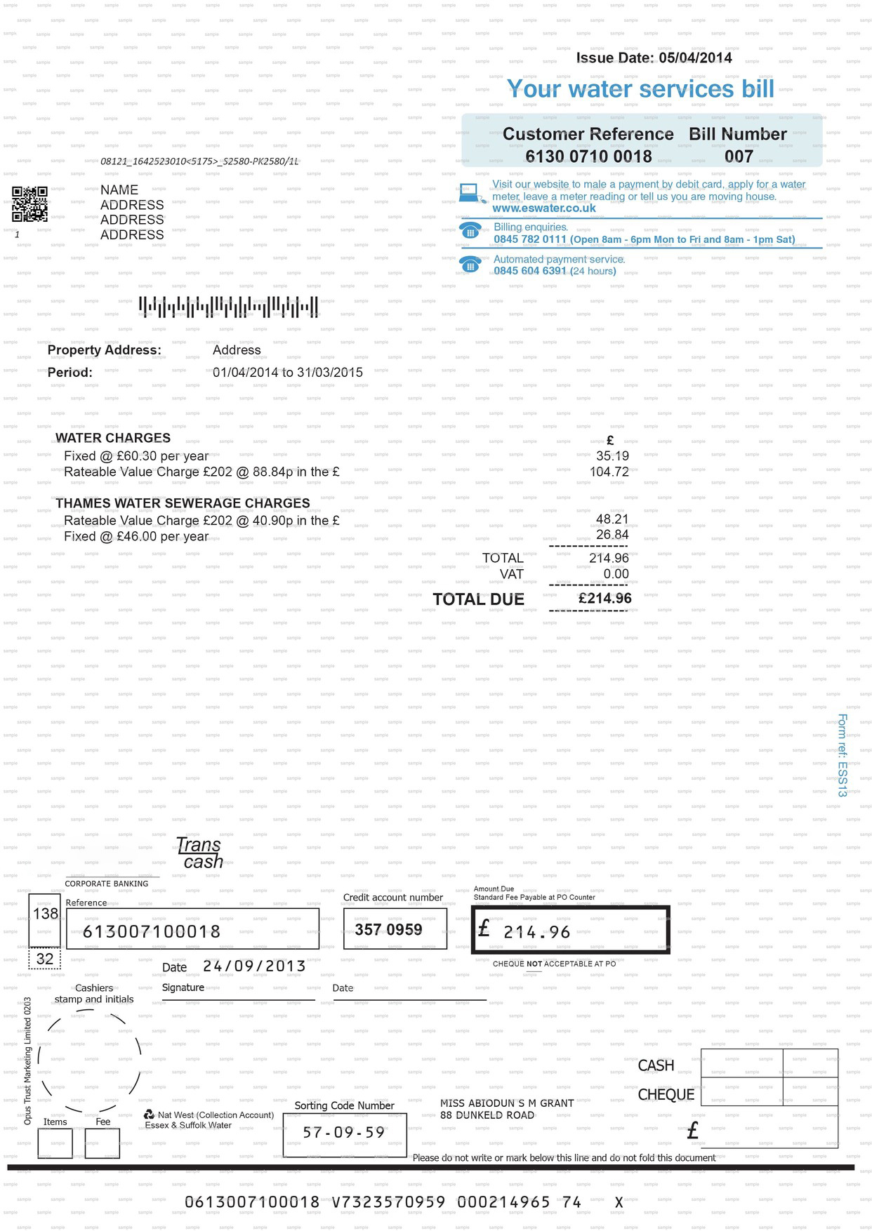 Example Replacement Documents & Sample Letters