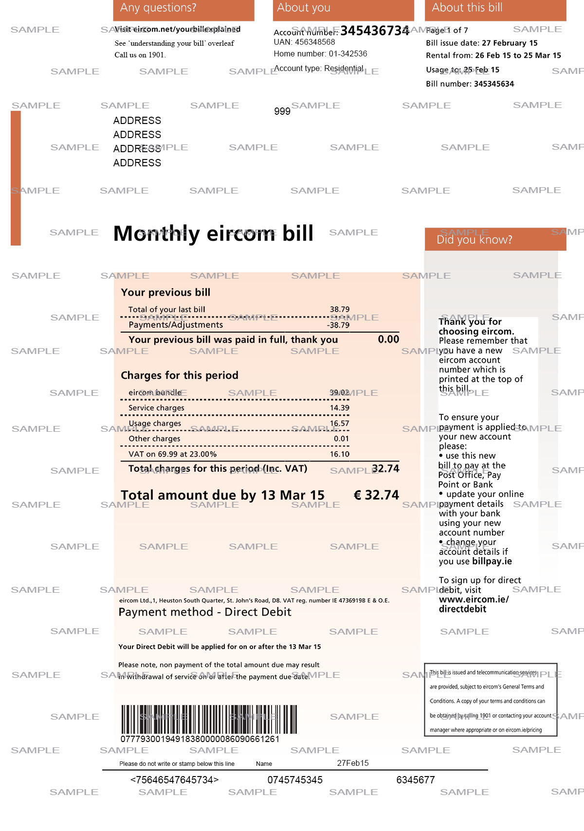 Example Replacement Documents & Sample Letters